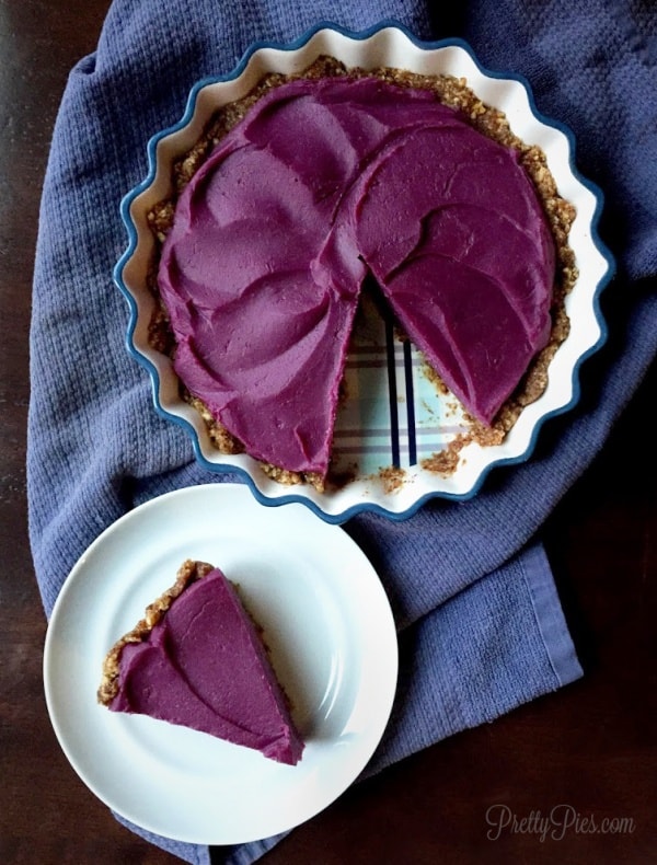 Purple Sweet Potato Pie, vegan, paleo